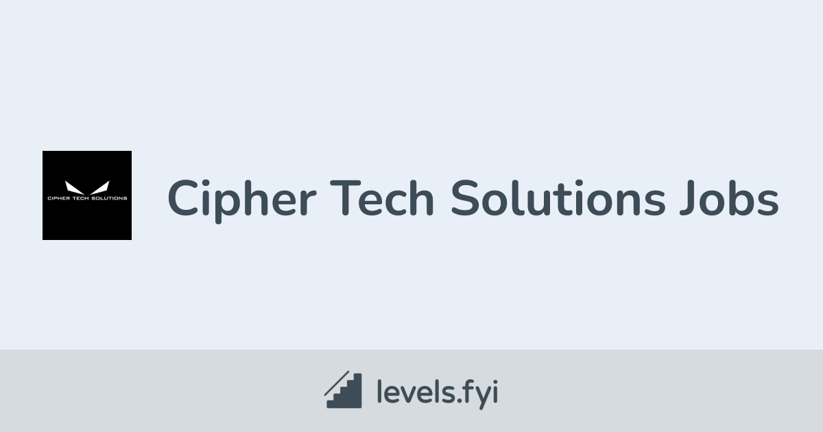 Cipher Tech Solutions Jobs | Levels.fyi
